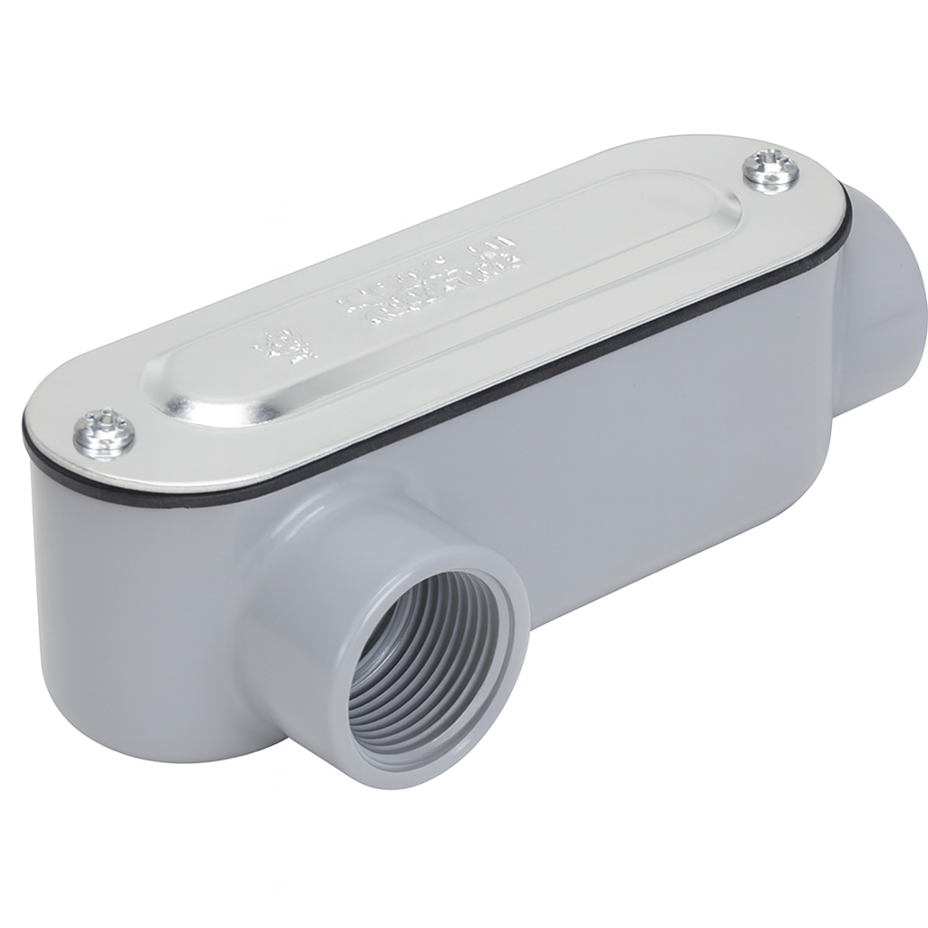 Malibu Knecht™ LR Threaded Conduit Body with Cover & Gasket – 1/2" to